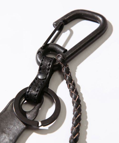 【MR.OLIVE E.O.I】POLISHED STEER LEATHER -BRASS SHOE HORN KEY RING キーホルダー ...