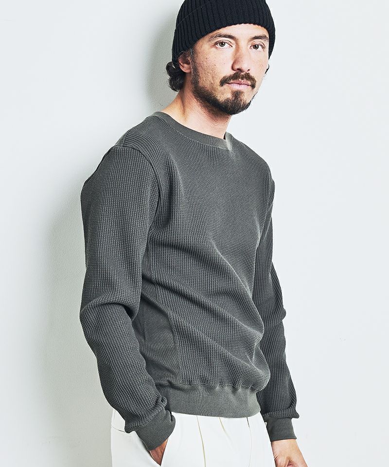 50%OFF【Magine(マージン)】VINTAGE WAFFLE SIDE RIB C-N L-S カットソー(2312-013 ...