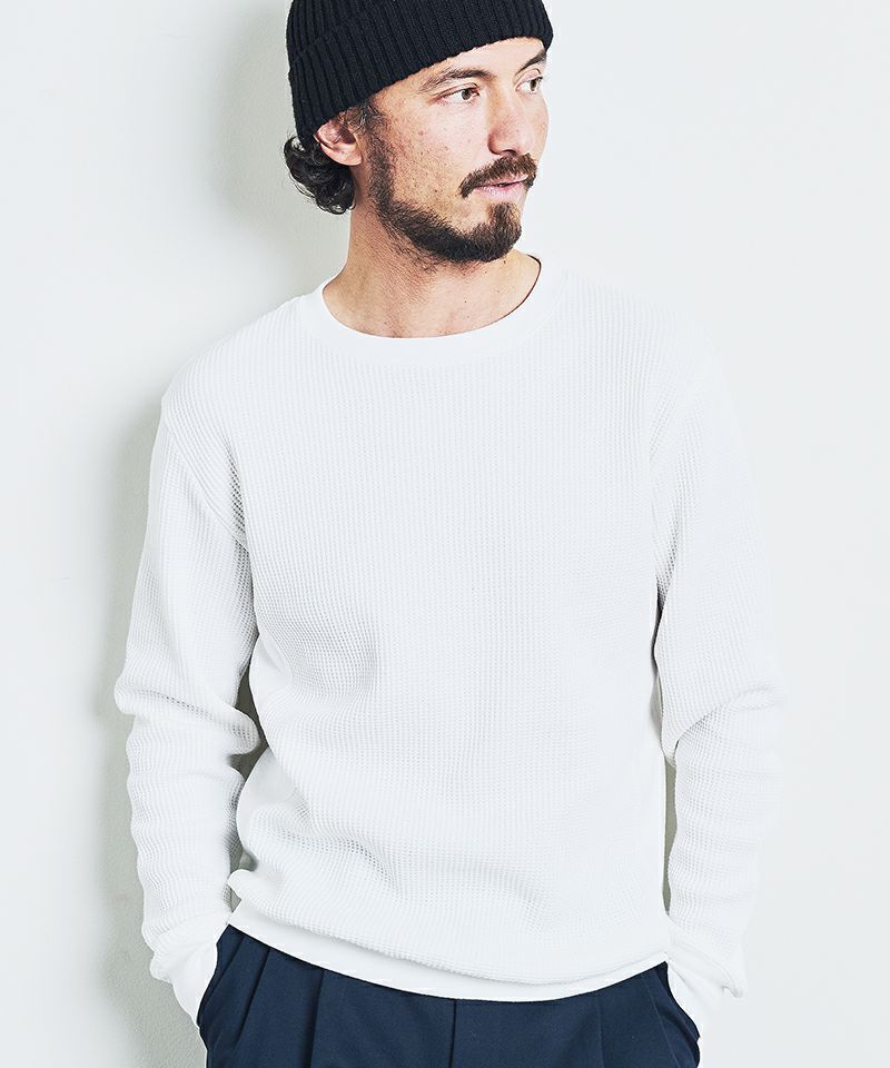 50%OFF【Magine(マージン)】VINTAGE WAFFLE SIDE RIB C-N L-S カットソー(2312-013 ...