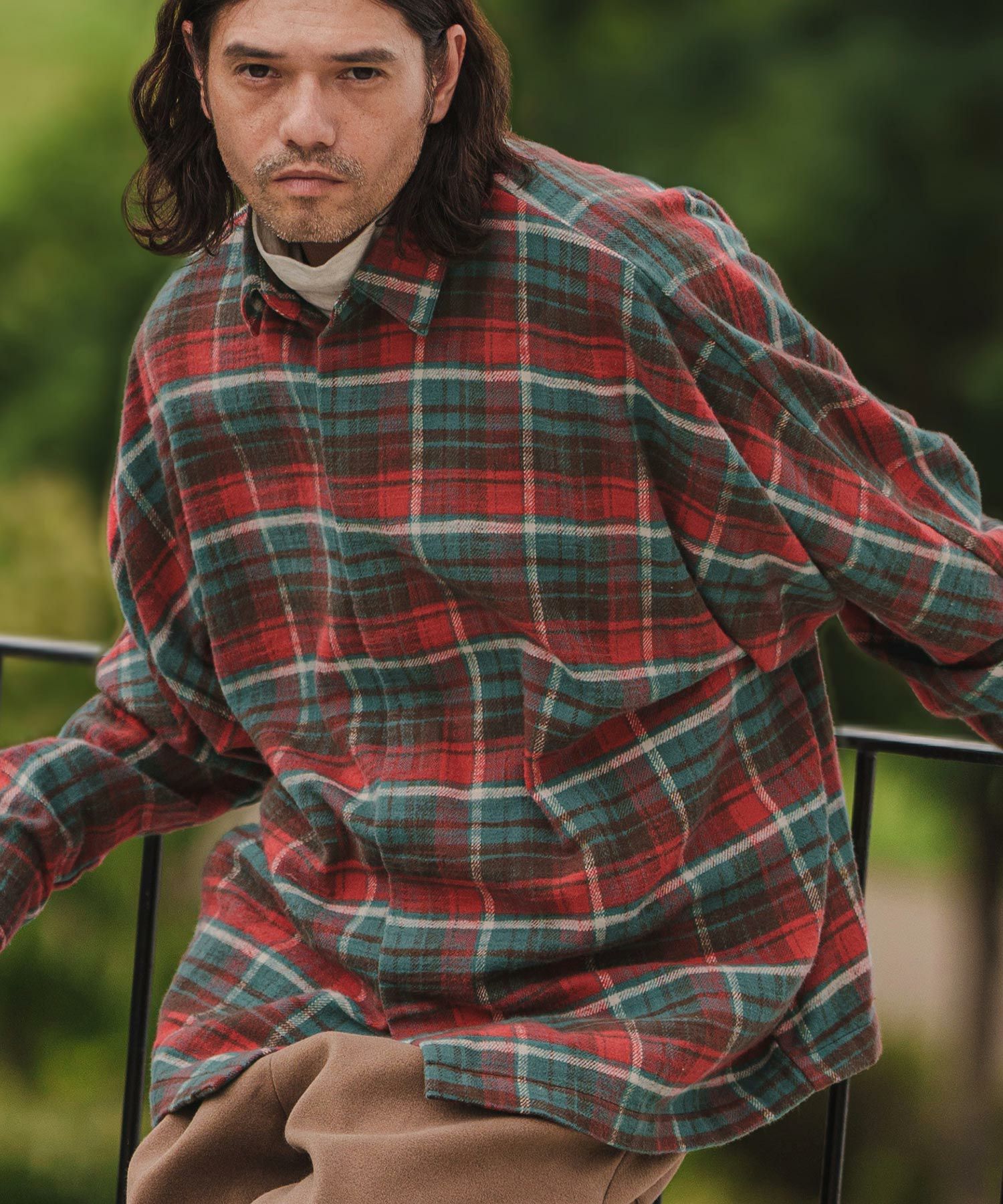 30%OFF【CAMBIO(カンビオ)】ルーズシルエット比翼チェックシャツ(CMB-R0041) | CAMBIO カンビオ