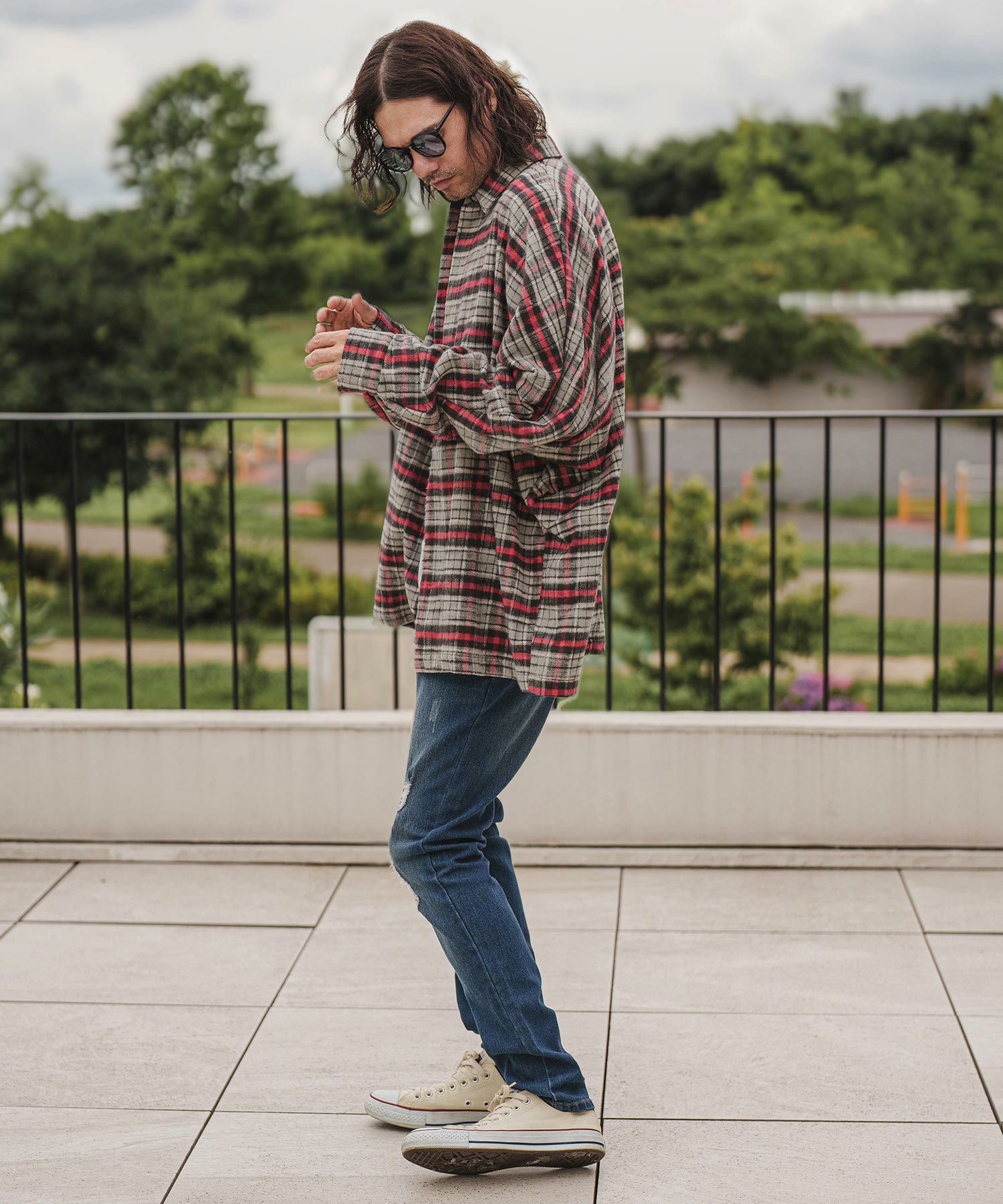 30%OFF【CAMBIO(カンビオ)】ルーズシルエット比翼チェックシャツ(CMB-R0041) | CAMBIO カンビオ