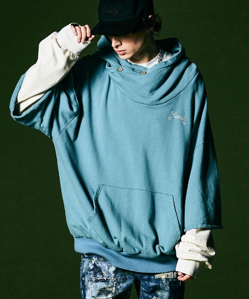【glamb(グラム)】Multi Layered Hoodie マルチレイヤードフーディ(GB0423-CS04) | CAMBIO カンビオ