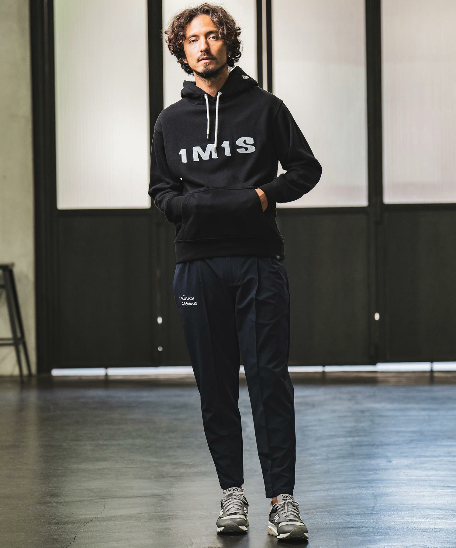 【1minute 1second(ワンミニットワンセカンド)】1M1S aging print heavy weight parka パーカー ...