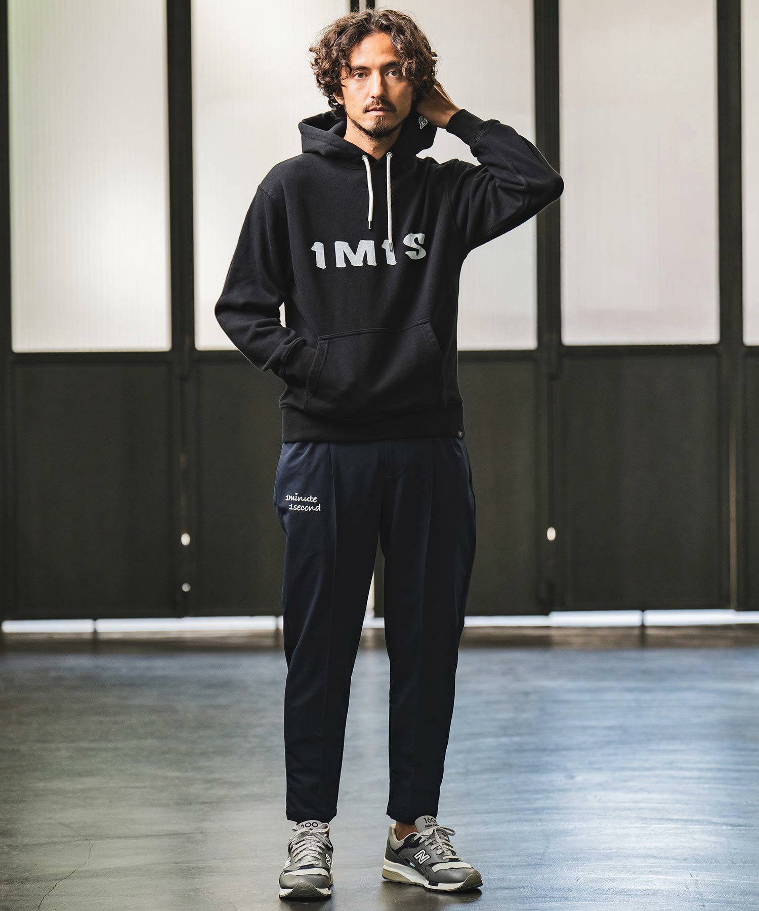 【1minute 1second(ワンミニットワンセカンド)】1M1S aging print heavy weight parka パーカー ...