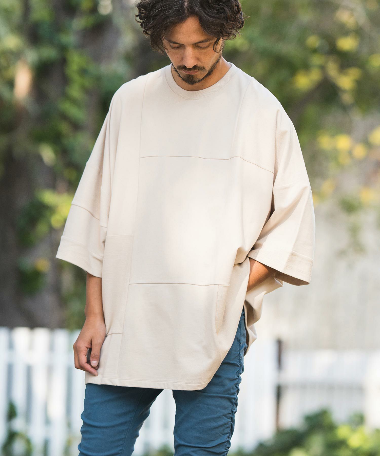 【CAMBIO(カンビオ)】Mini URAKE Patchwork Design Big Tee Tシャツ(S21224cmb ...