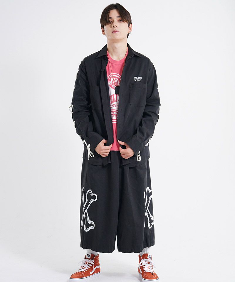 30%OFF【EFFECTEN(エフェクテン)】 Denim cropped wide pants bone type ワイドパンツ ...