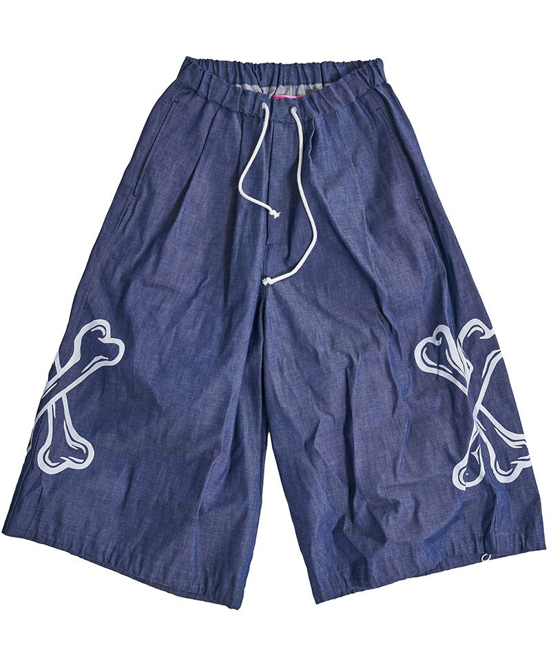 【EFFECTEN(エフェクテン)】 Denim cropped wide pants bone type ワイドパンツ(efmsaw-09 ...