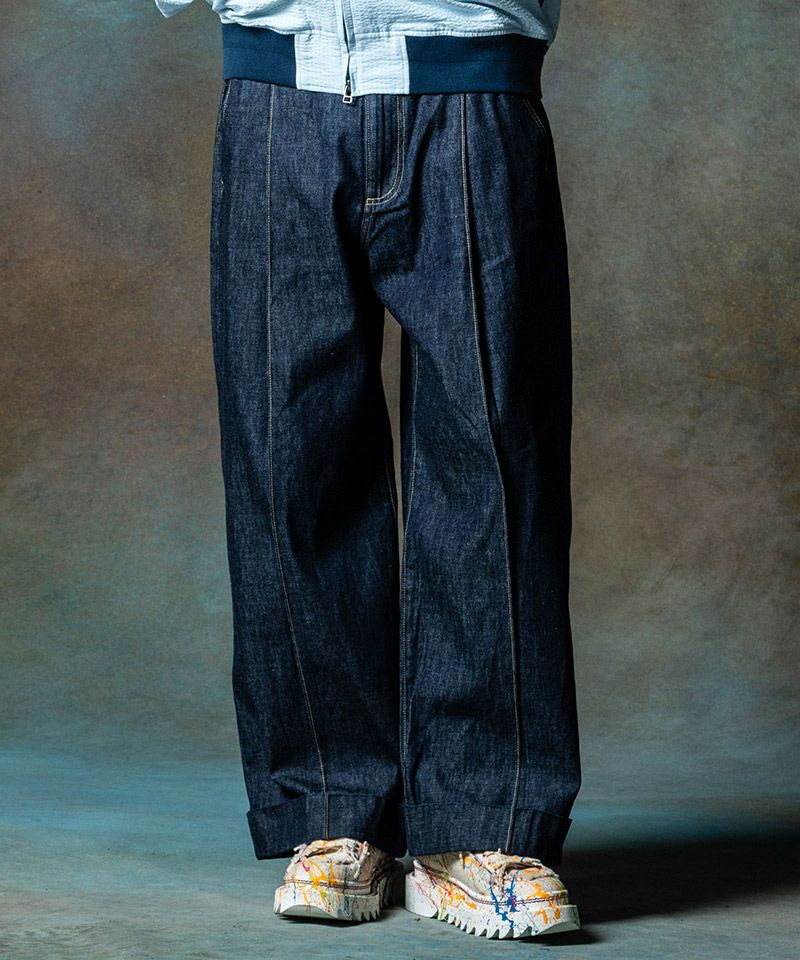 【glamb(グラム)】Crease Stitch Denim クリースステッチデニム パンツ(GB0224-P22) | CAMBIO カンビオ