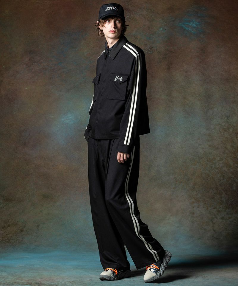 30%OFF【glamb(グラム)】Line Jersey Shirt Set Up ラインジャージシャツセットアップ(GB0224-ST04 ...