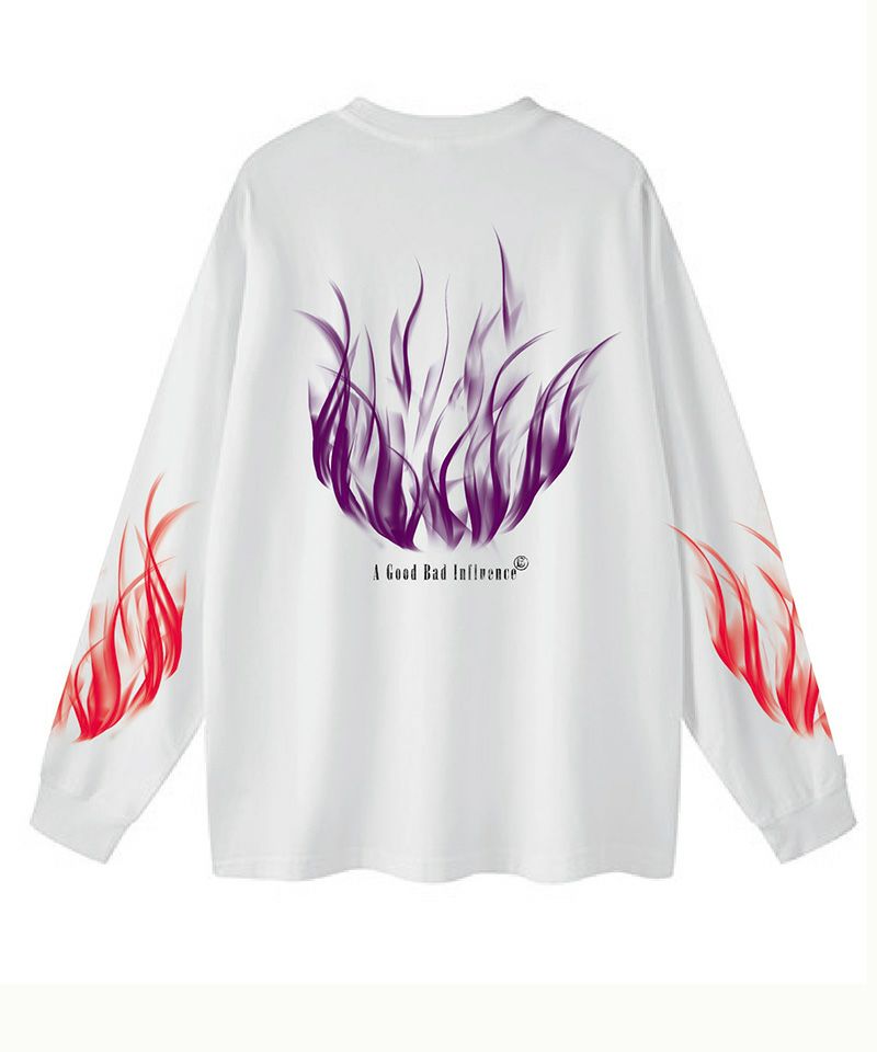 【A Good Bad Influence(ア グッド バッド インフルエンス)】 FIRE LONG SLEEVE T-SHIRT ...