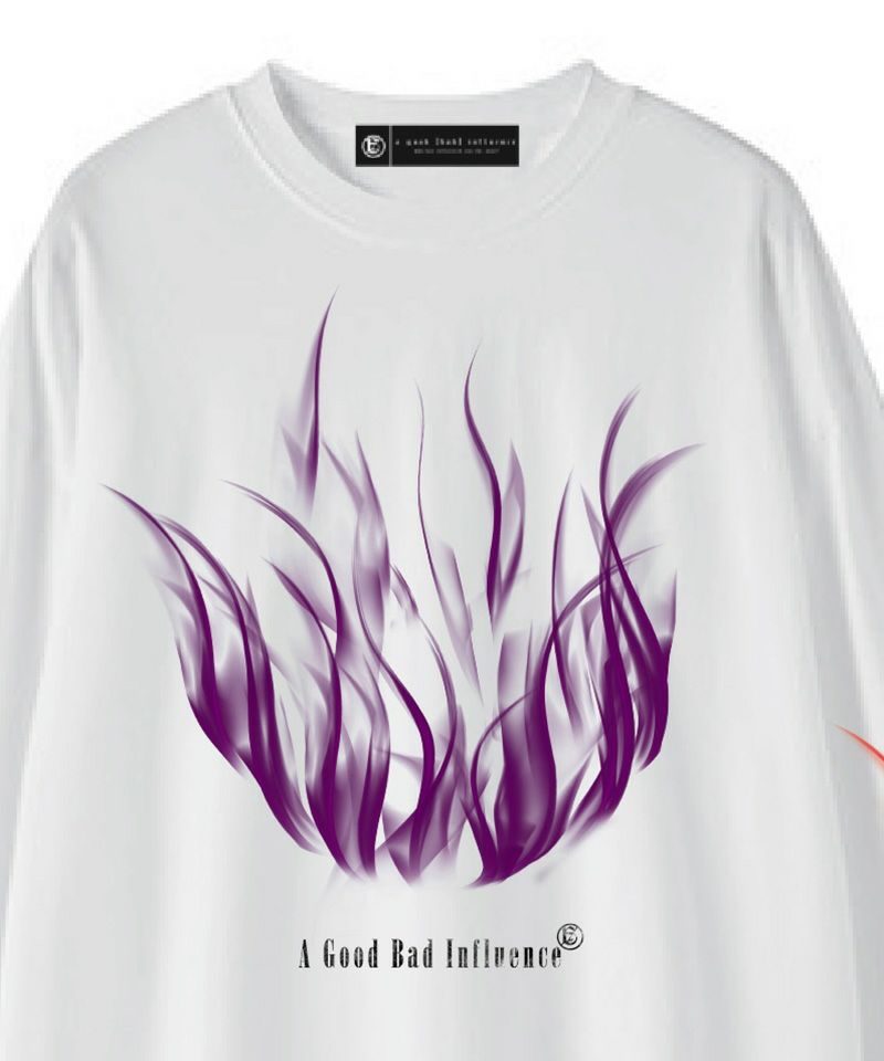 【A Good Bad Influence(ア グッド バッド インフルエンス)】 FIRE LONG SLEEVE T-SHIRT ...