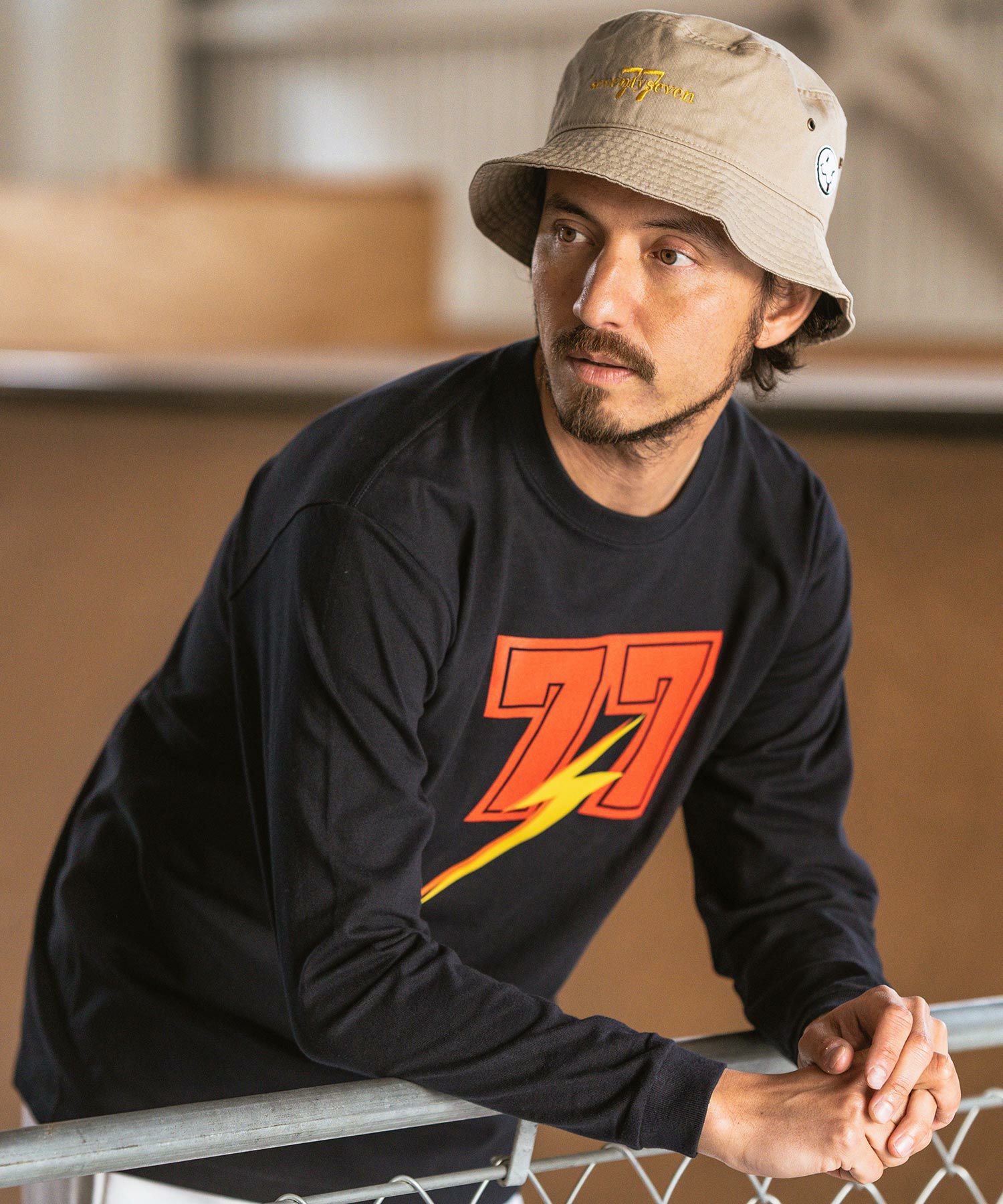 30%OFF【seventy seven(セブンティセブン)】 embroidery bucket hat (basic logo) バケット ...