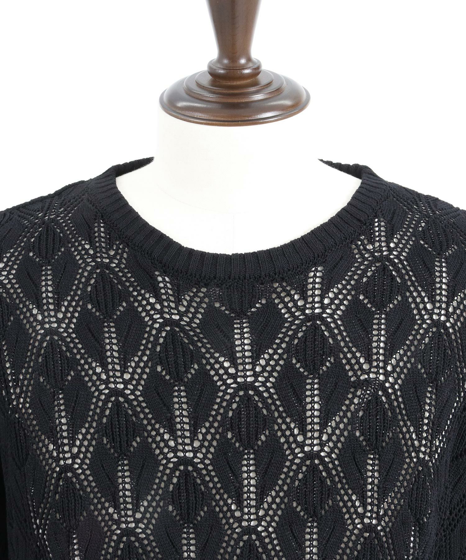 【CAMBIO(カンビオ)】Cool Touch Openwork Summer Knit Pullover サマーニット(PF-241-013) | CAMBIO カンビオ