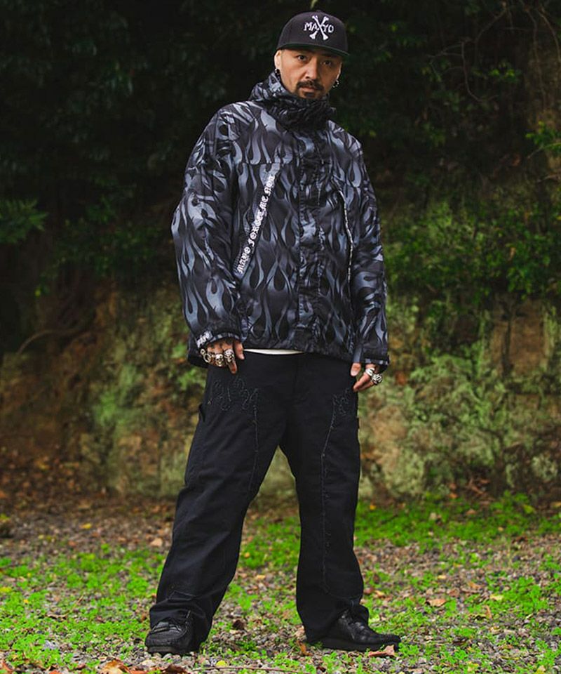 50%OFF【MAYO(メイヨー)】FIRE EMBROIDERY Mountain Parka マウンテンパーカー(24MY-MPK001 ...