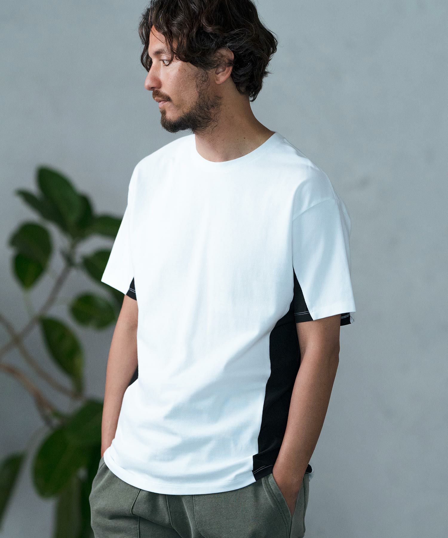 【Magine(マージン)】Side mesh design T-shirt Tシャツ(MGN-241-2-004) | CAMBIO カンビオ