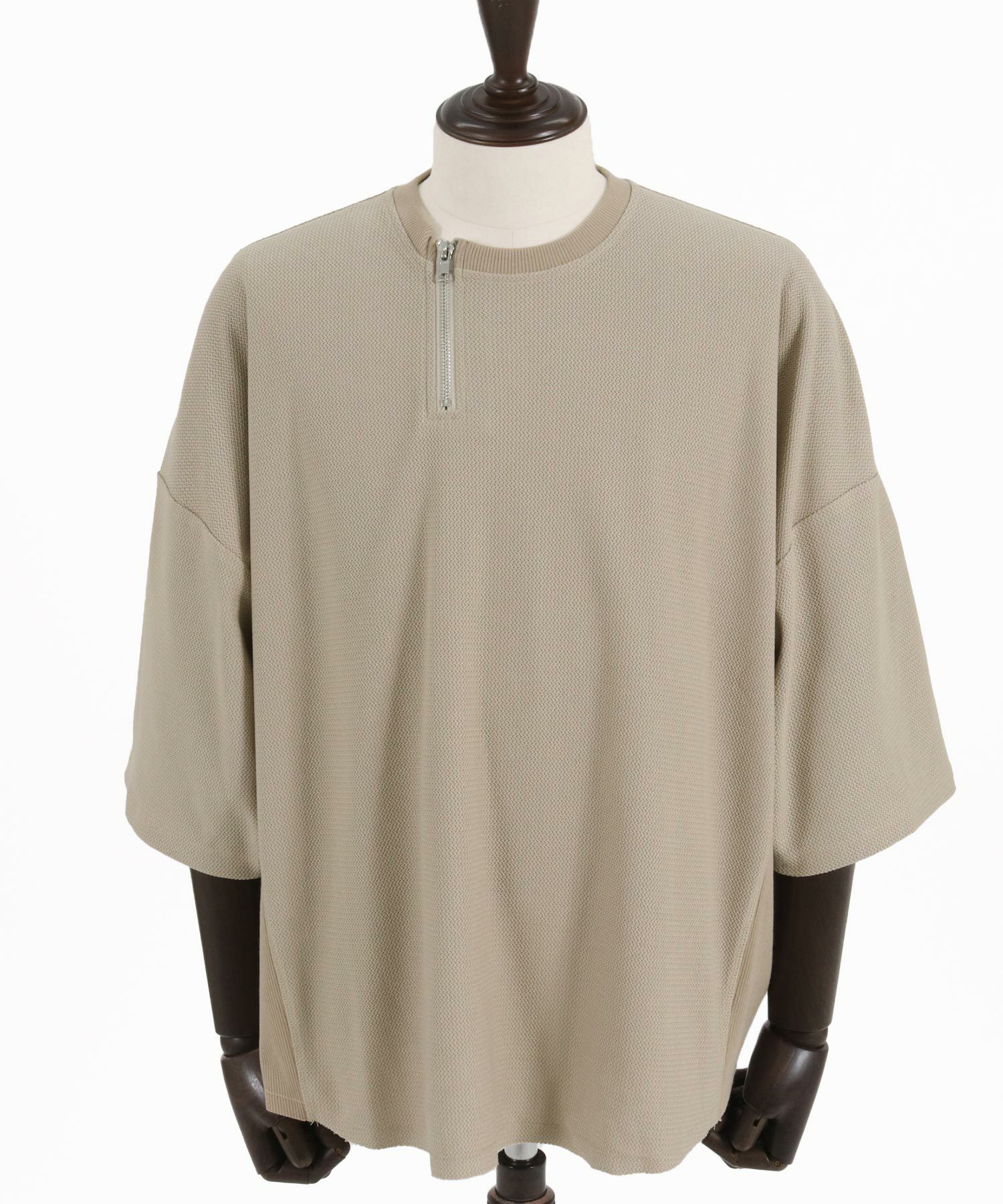 30%OFF【Magine(マージン)】Deformed waffle jacquard fastener design T-shirt ...