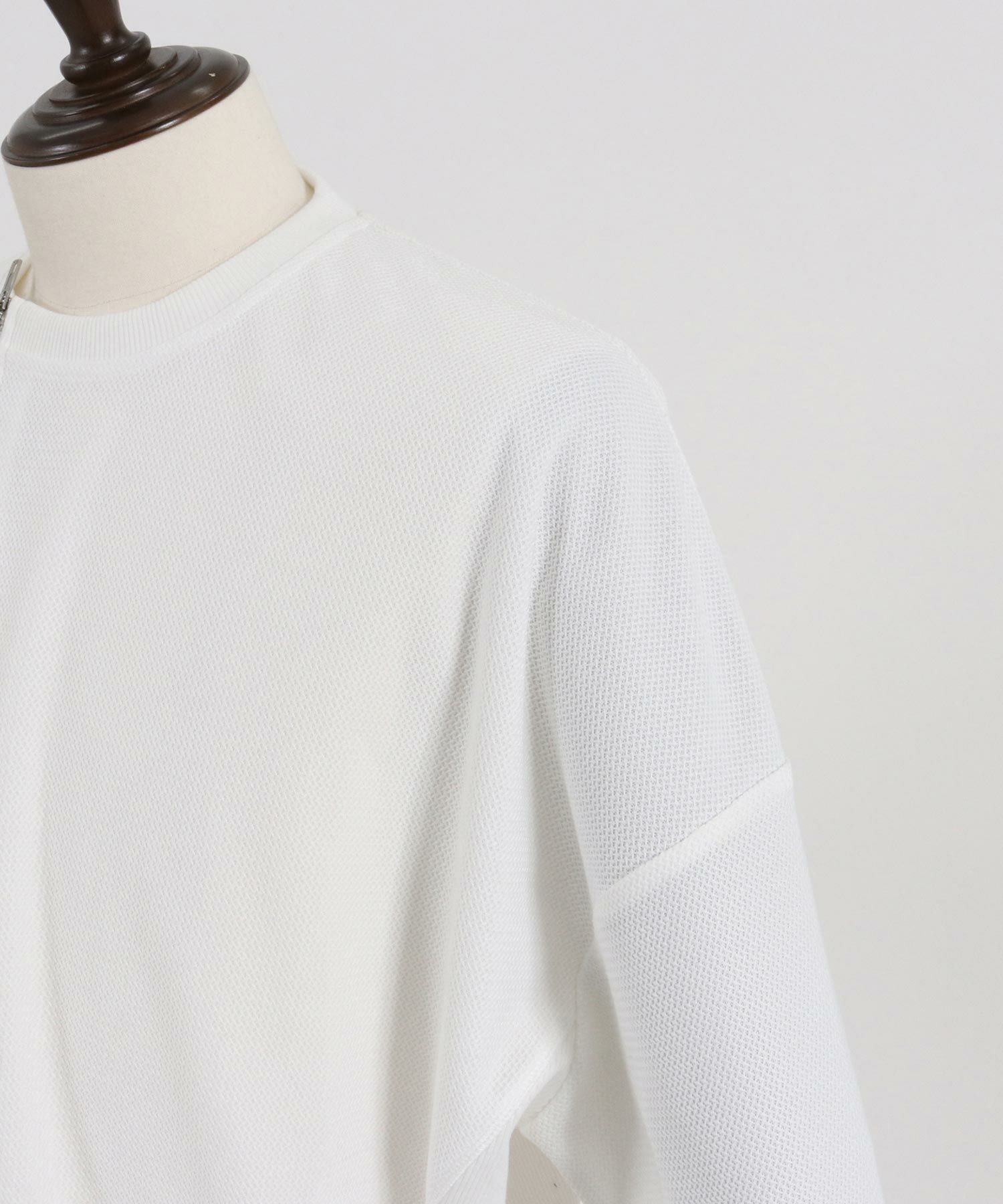 30%OFF【Magine(マージン)】Deformed waffle jacquard fastener design T-shirt ...