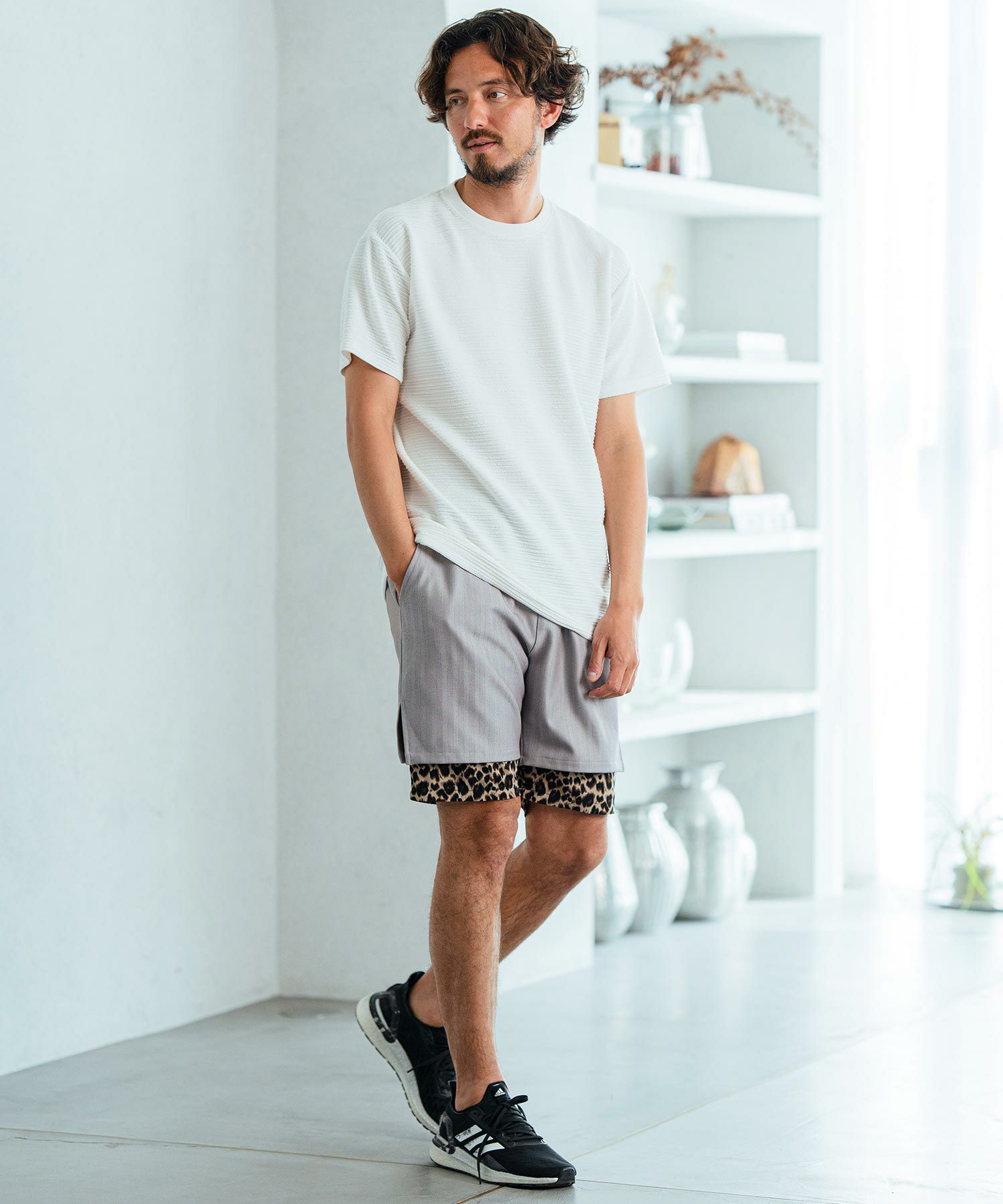 【Magine(マージン)】Line code Jacquard T-shirt Tシャツ(MGN-241-2-010) | CAMBIO カンビオ