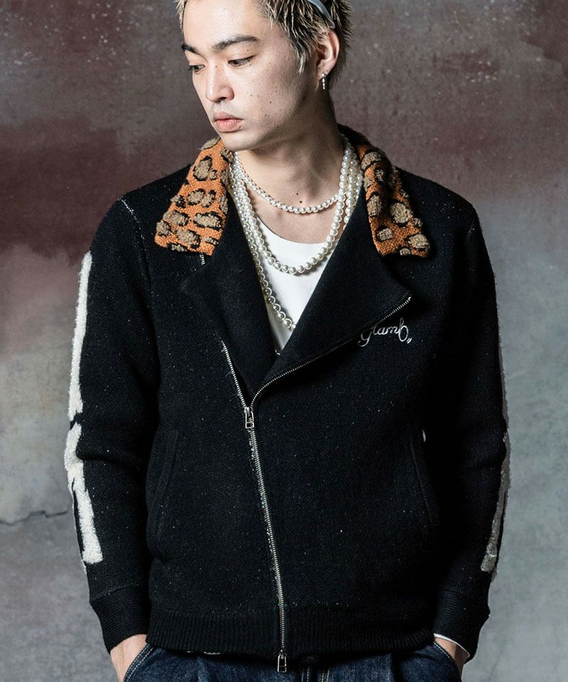 【glamb(グラム)】Knit Riders Jacket ニットライダースジャケット(GB0324-JKT09) | CAMBIO カンビオ