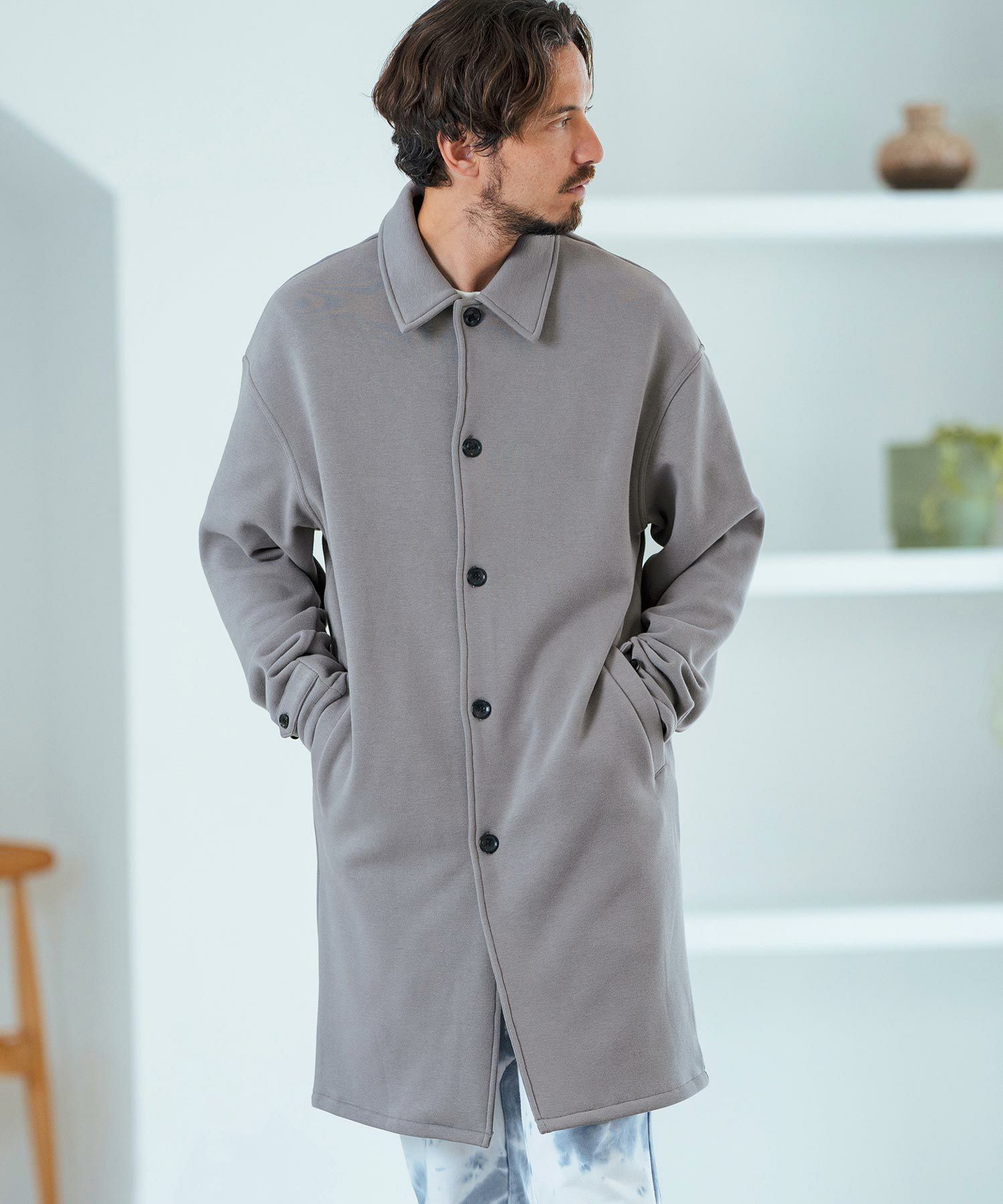 【Magine(マージン)】【予約販売10月上旬～中旬入荷】Back Brushed Sweat Single Coat シングルコート ...