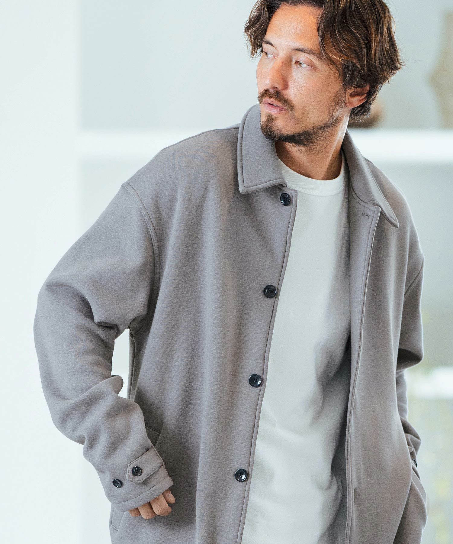 【Magine(マージン)】Back Brushed Sweat Single Coat シングルコート(MGN-242-017 ...