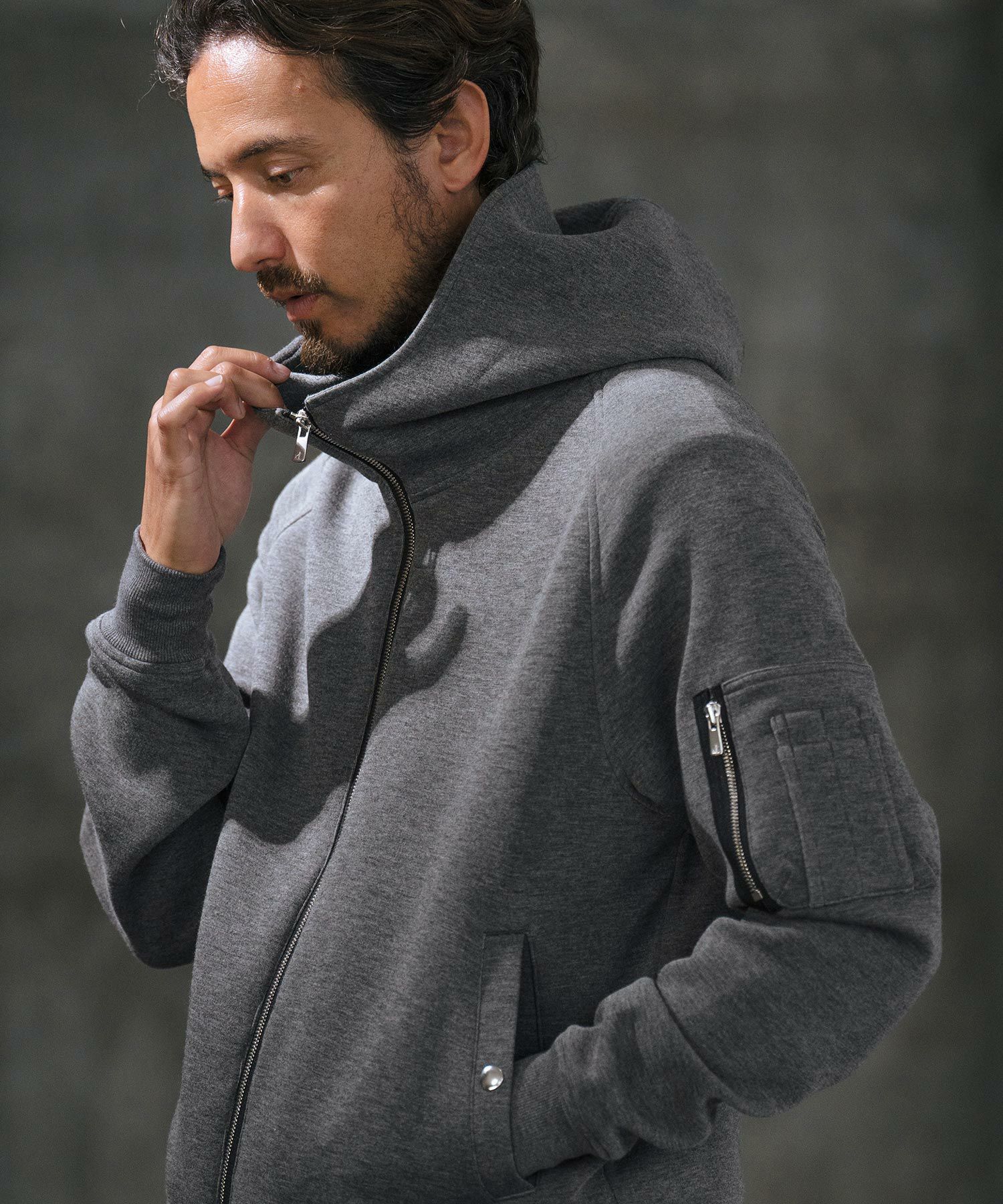 【wjk reluxe】double knit hooded MA-1 jacket ジャケット(WR-242-1-003) | CAMBIO ...