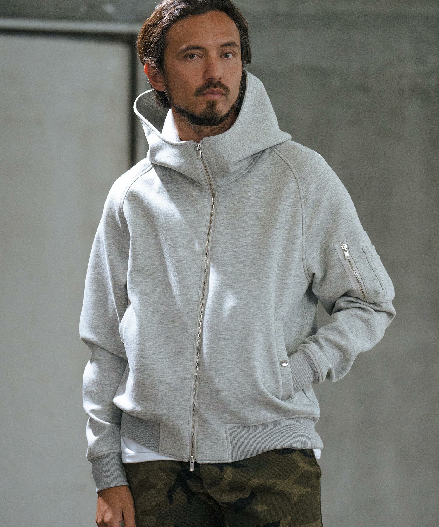 【wjk reluxe】double knit hooded MA-1 jacket ジャケット(WR-242-1-003) | CAMBIO ...