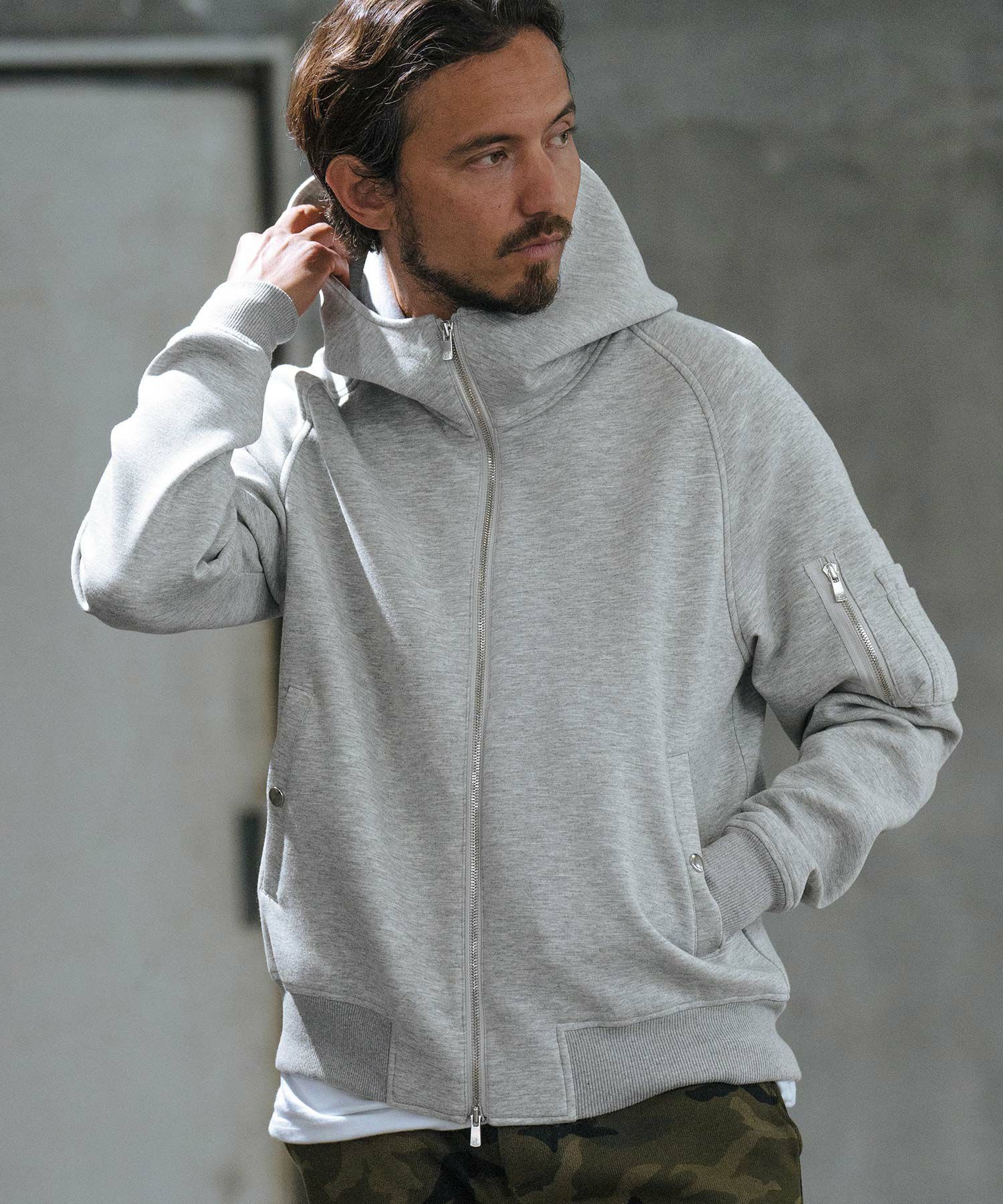 【wjk reluxe】double knit hooded MA-1 jacket ジャケット(WR-242-1-003) | CAMBIO ...