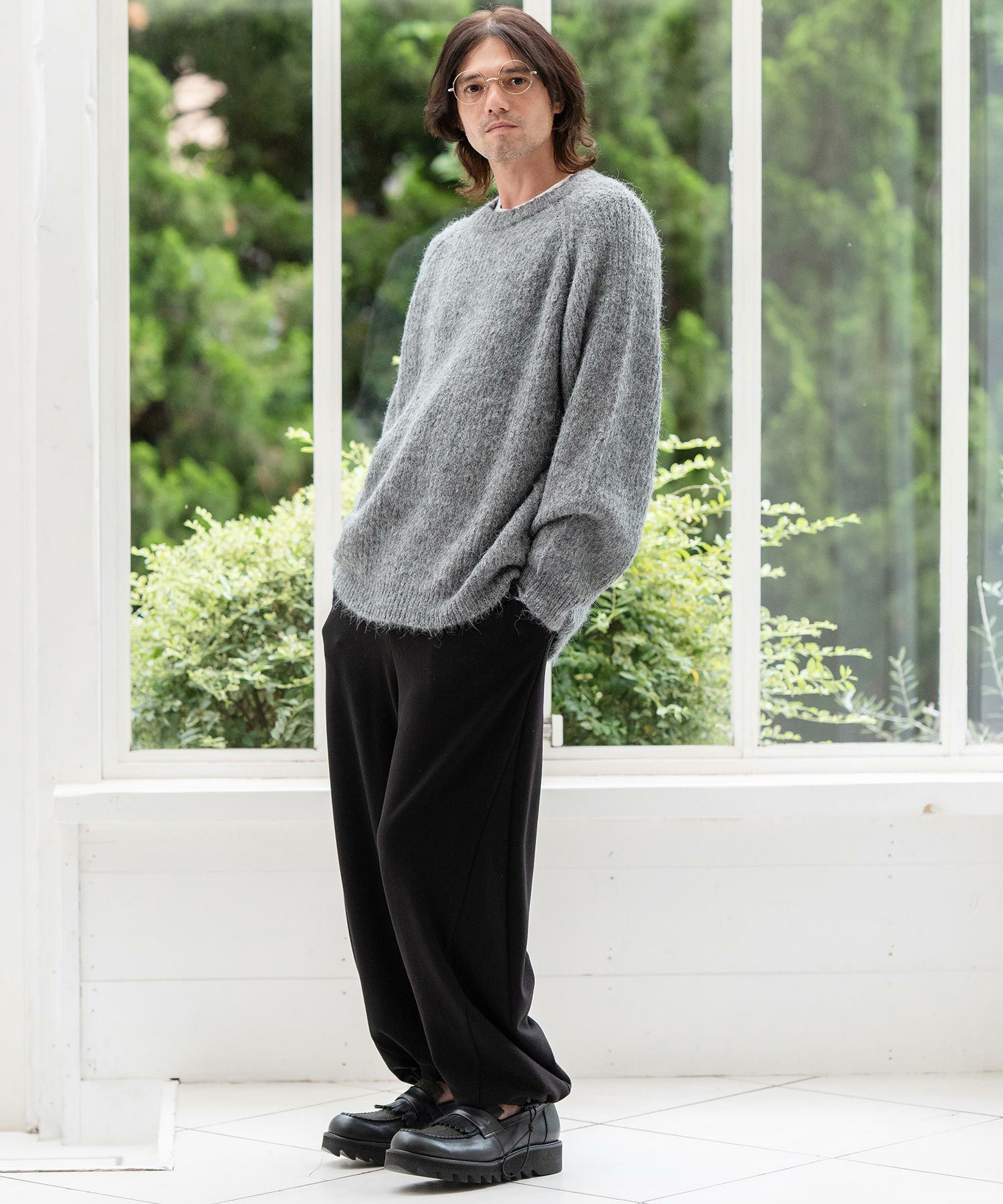 【CAMBIO(カンビオ)】裾絞り起毛ポンチイージーパンツ(CMB-R0108) | CAMBIO カンビオ