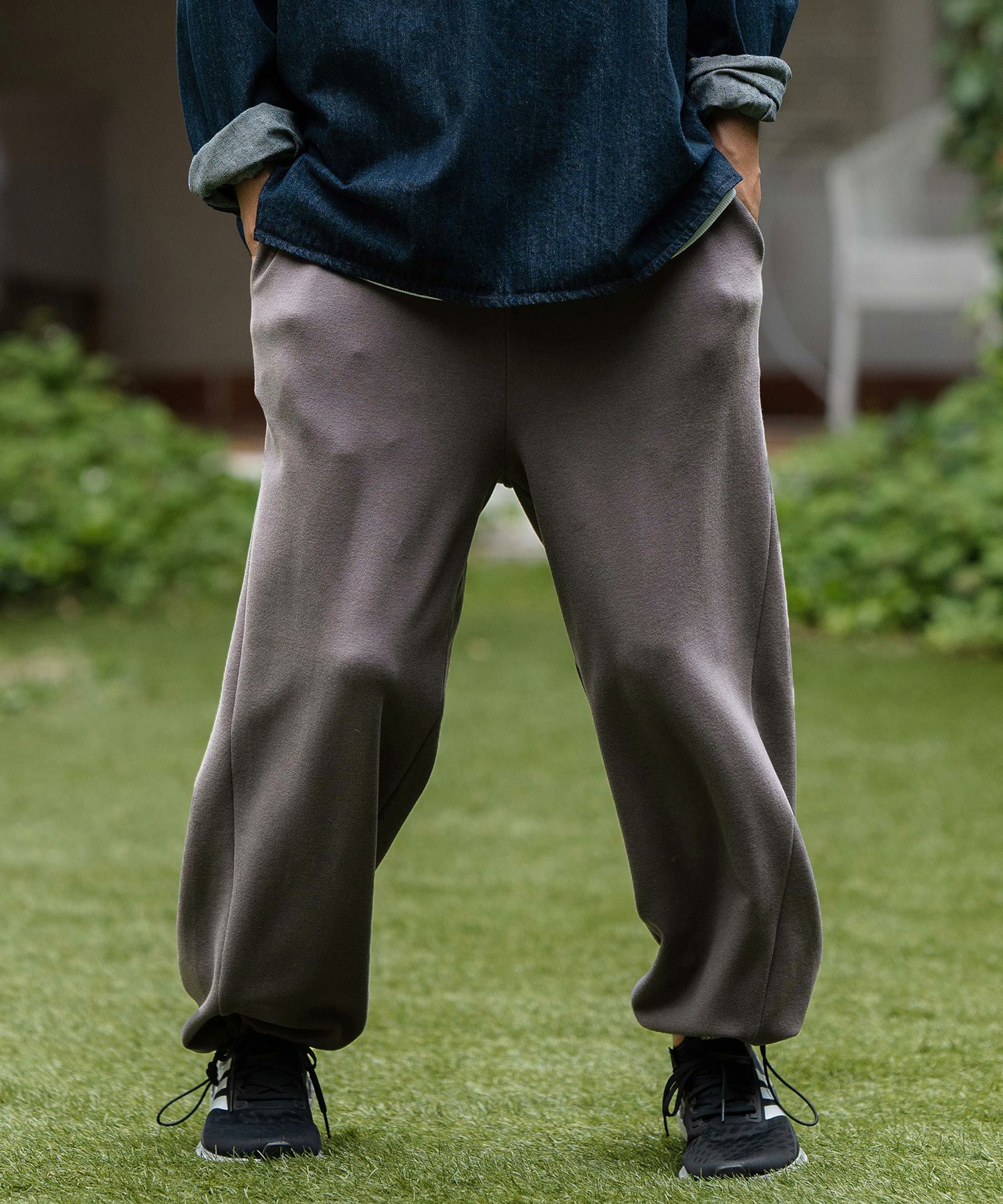 【CAMBIO(カンビオ)】裾絞り起毛ポンチイージーパンツ(CMB-R0108) | CAMBIO カンビオ