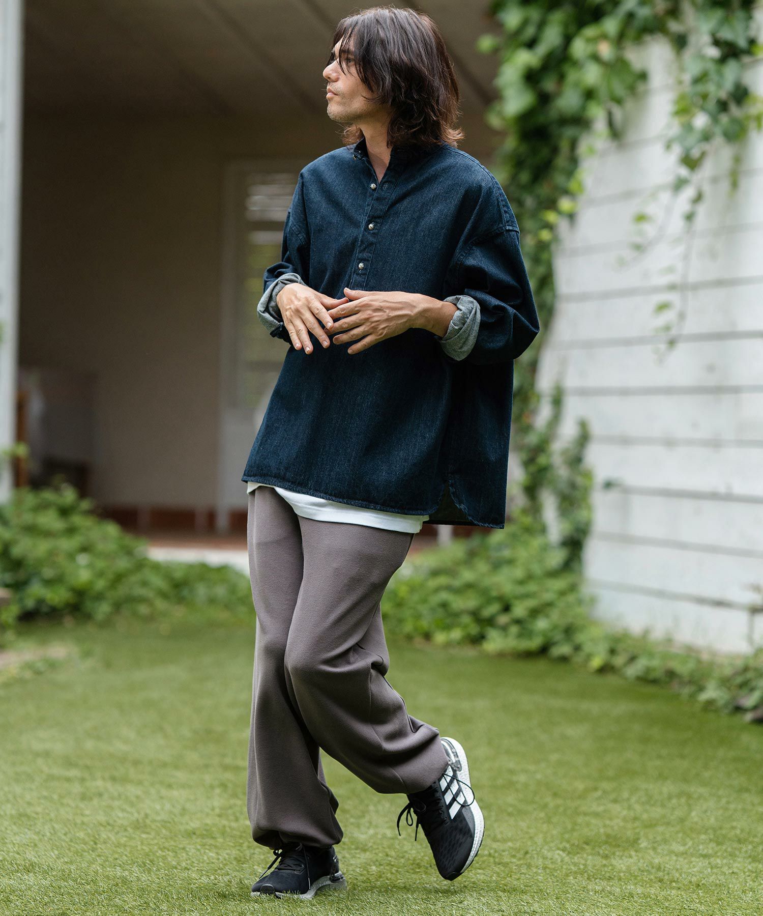 【CAMBIO(カンビオ)】裾絞り起毛ポンチイージーパンツ(CMB-R0108) | CAMBIO カンビオ