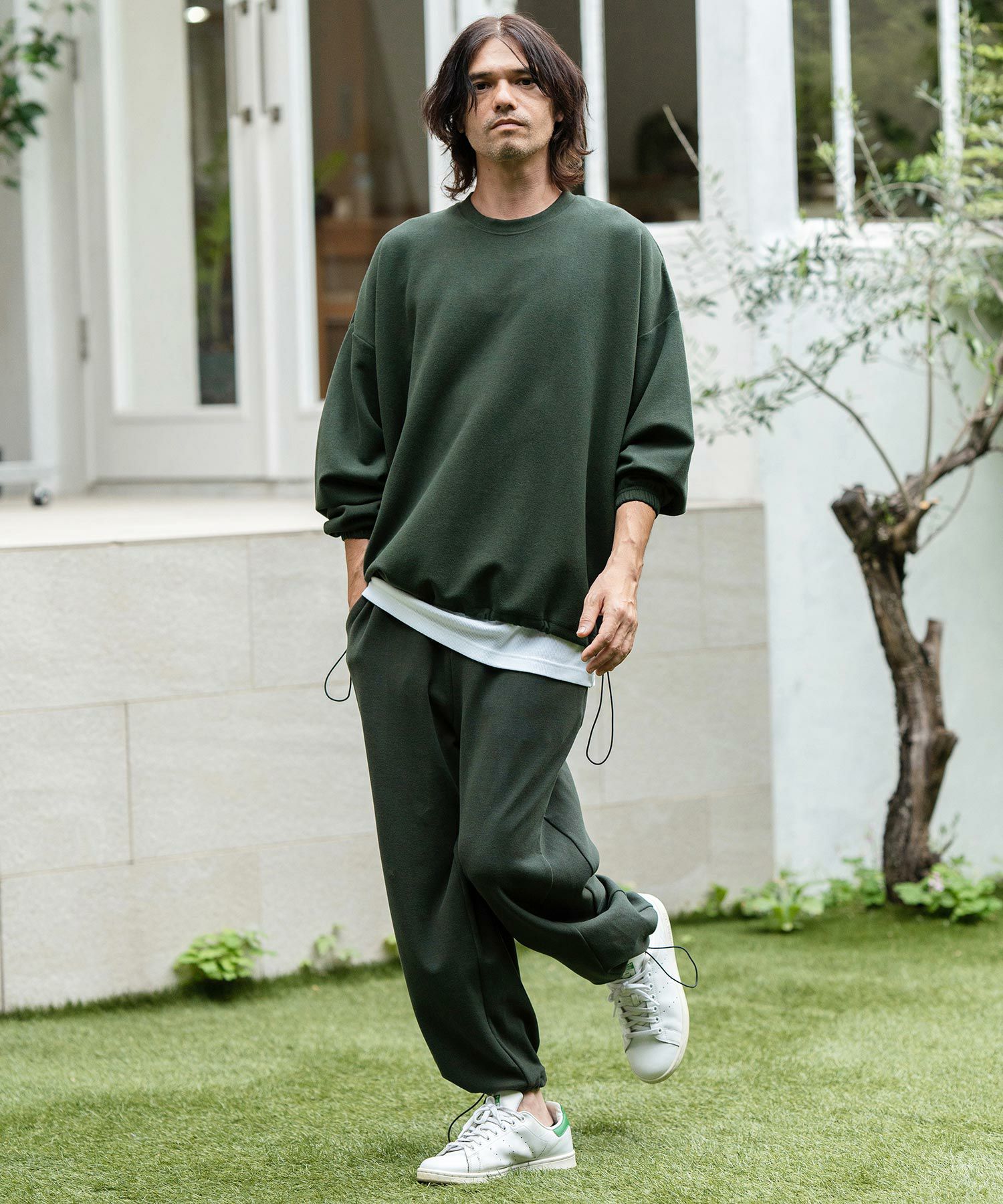 【CAMBIO(カンビオ)】裾絞り起毛ポンチイージーパンツ(CMB-R0108) | CAMBIO カンビオ