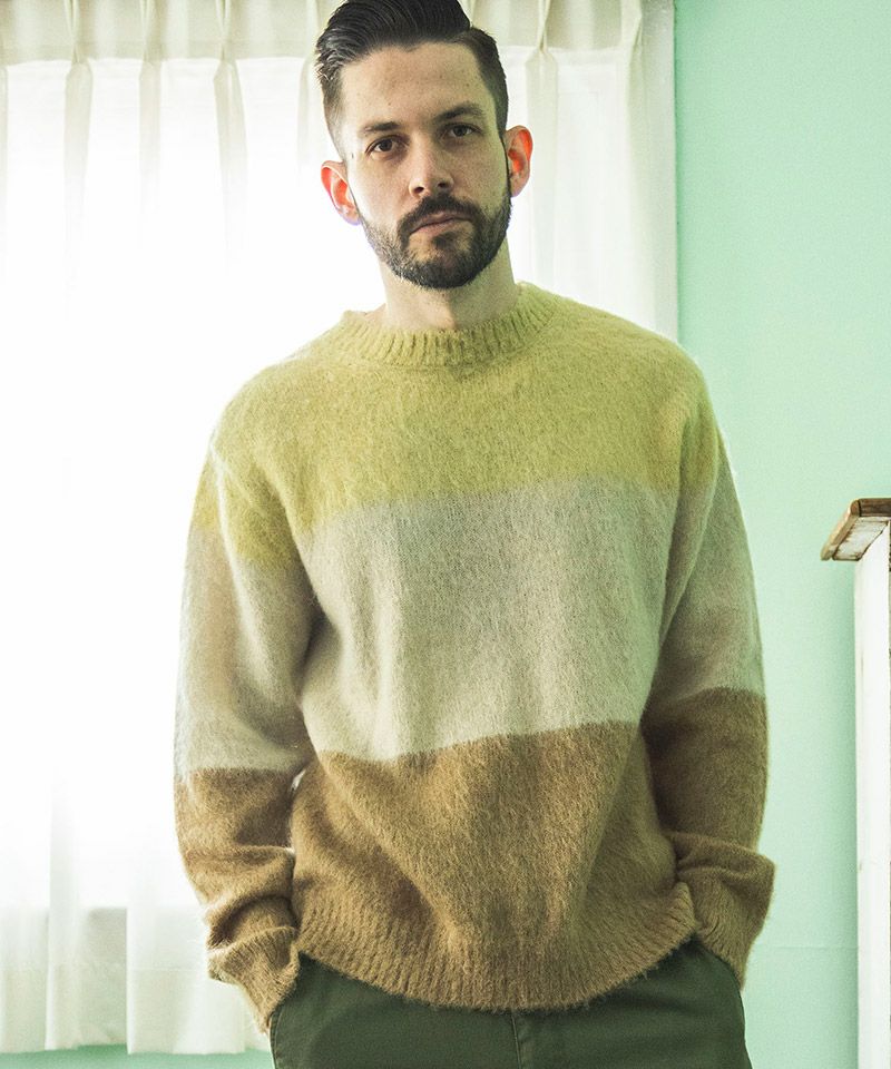 50%OFF【MROLIVE(ミスターオリーブ)】7G MOHAIR KNIT -MULTI BORDER SWEATER ニット(M243139) | CAMBIO カンビオ