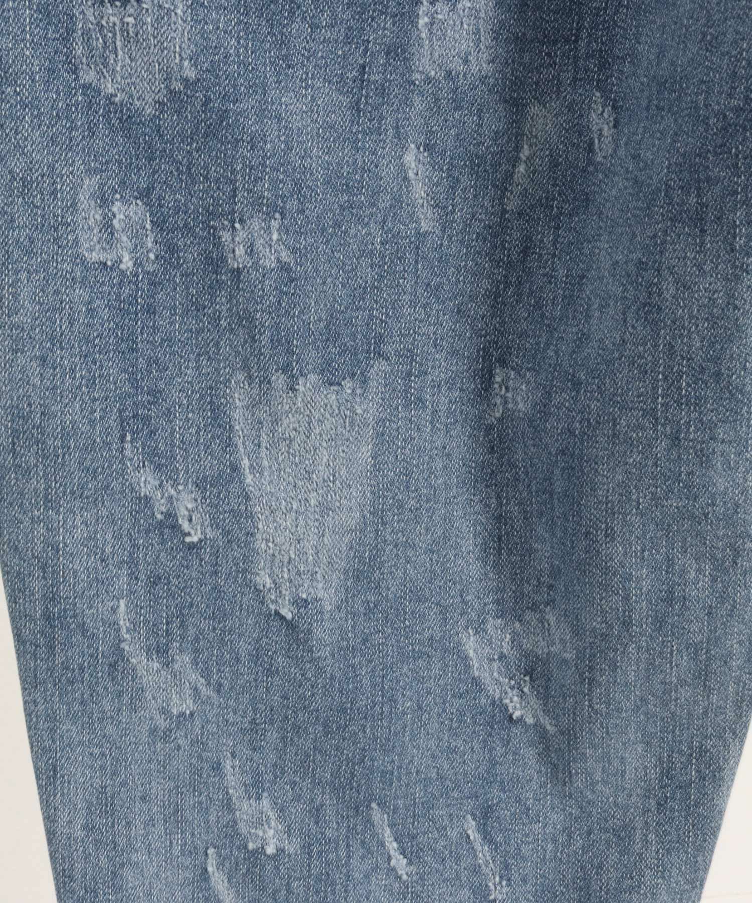 【GLIMCLAP(グリムクラップ)】Sprinkle scratch processing -stretch denim version ...