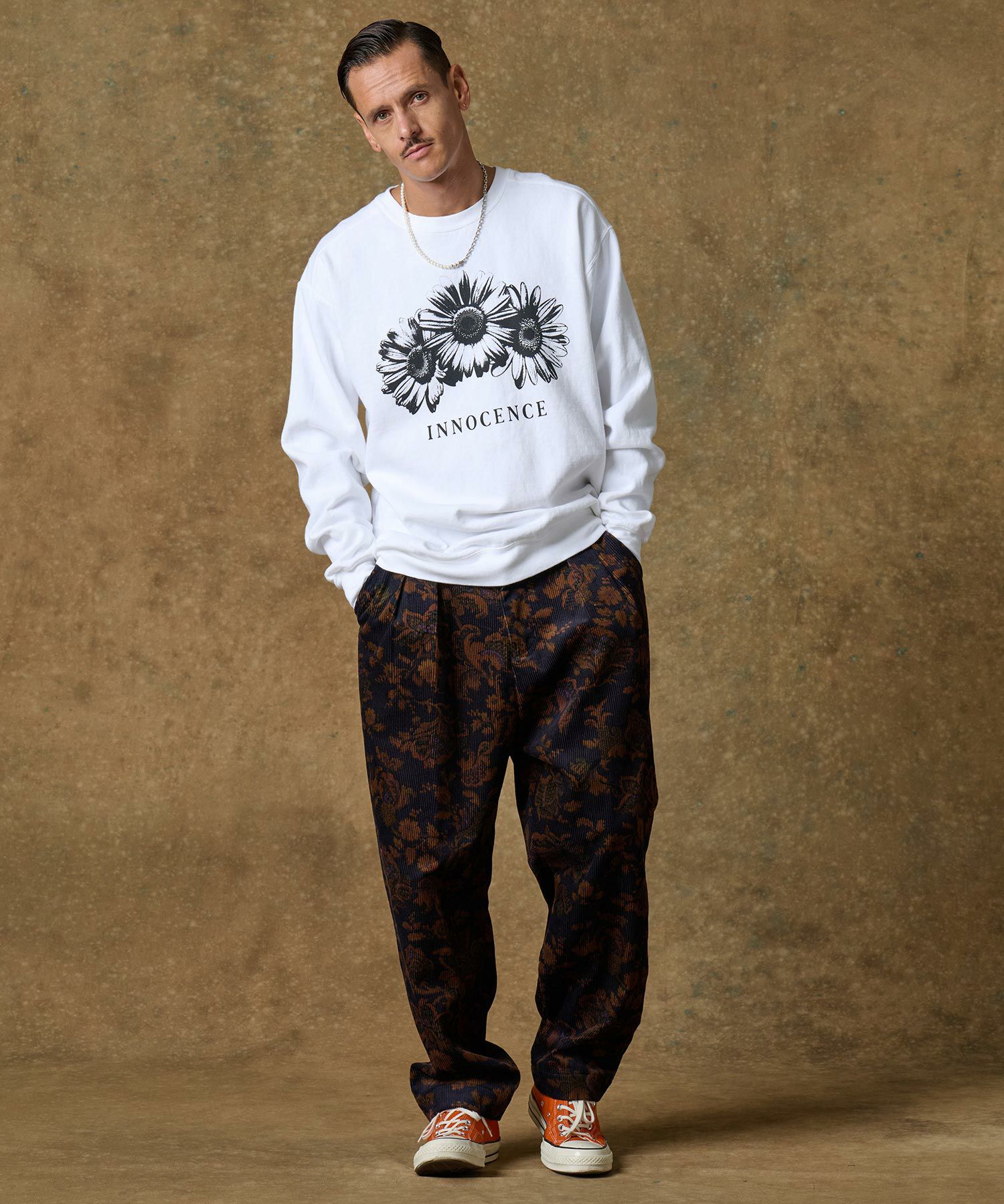 【THEOREM(セオレム)】Routine Frower Pattern Corduroy Pants 花柄コーデュロイパンツ(TRM24 ...