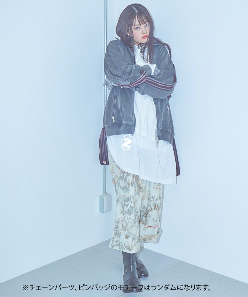【BODYSONG.(ボディソング)】PIGMENT-DYED DISTRESSED TRACK JACKET トラックジャケット ...
