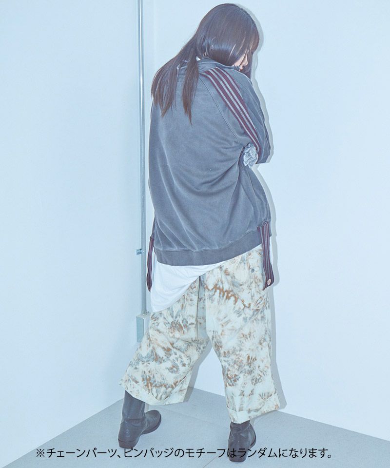 【BODYSONG.(ボディソング)】PIGMENT-DYED DISTRESSED TRACK JACKET トラックジャケット ...
