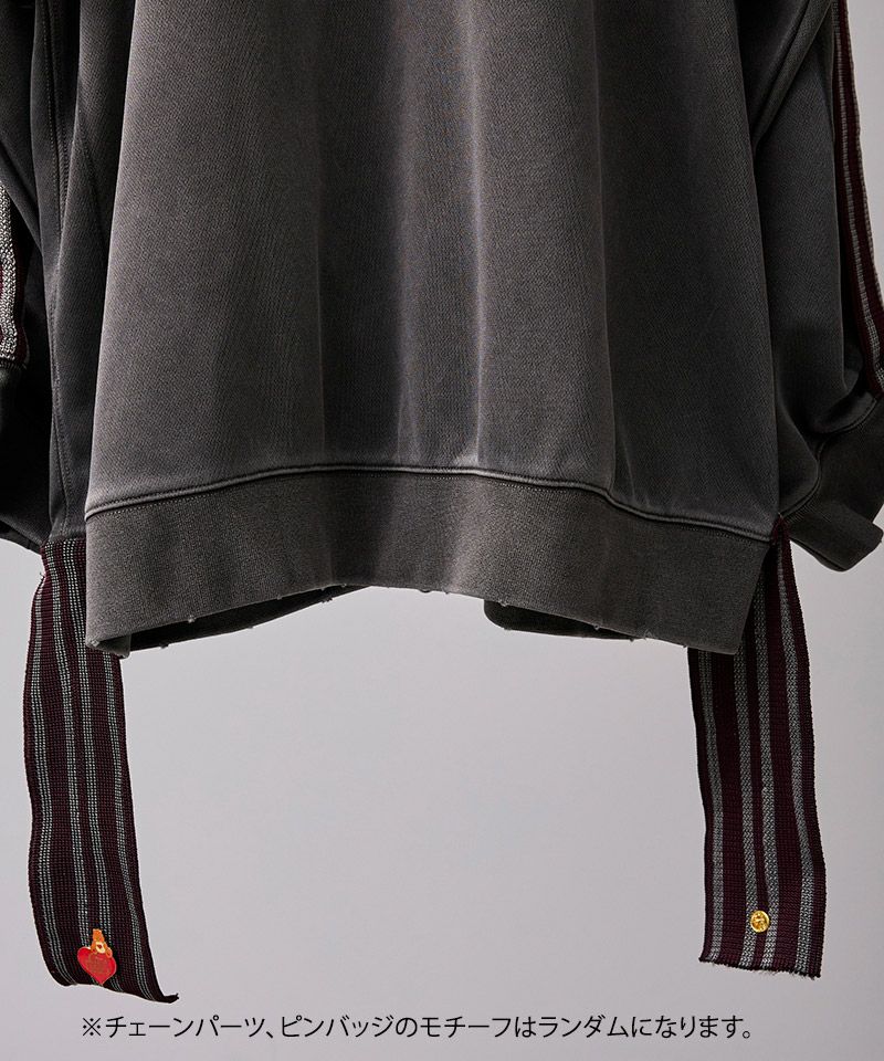 【BODYSONG.(ボディソング)】PIGMENT-DYED DISTRESSED TRACK JACKET トラックジャケット ...