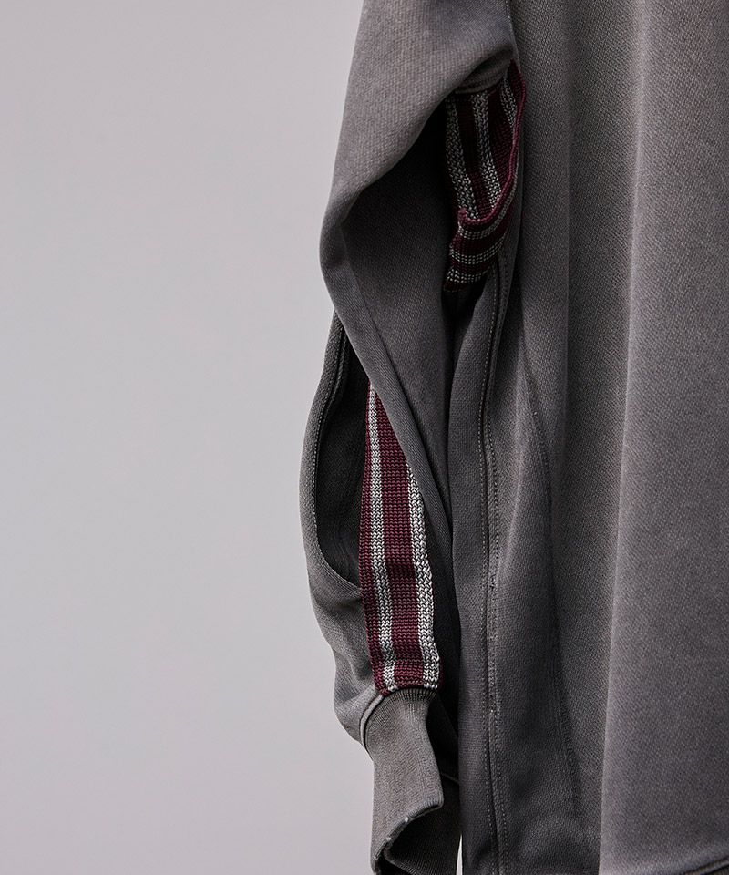 【BODYSONG.(ボディソング)】PIGMENT-DYED DISTRESSED TRACK JACKET トラックジャケット ...