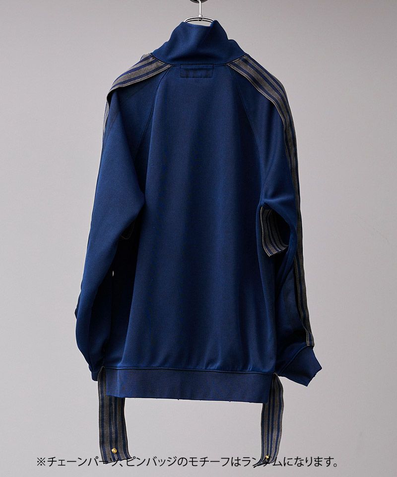 【BODYSONG.(ボディソング)】PIGMENT-DYED DISTRESSED TRACK JACKET トラックジャケット ...