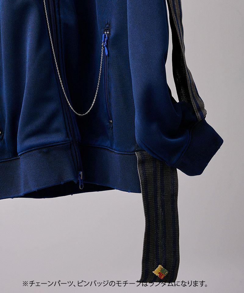 【BODYSONG.(ボディソング)】PIGMENT-DYED DISTRESSED TRACK JACKET トラックジャケット ...