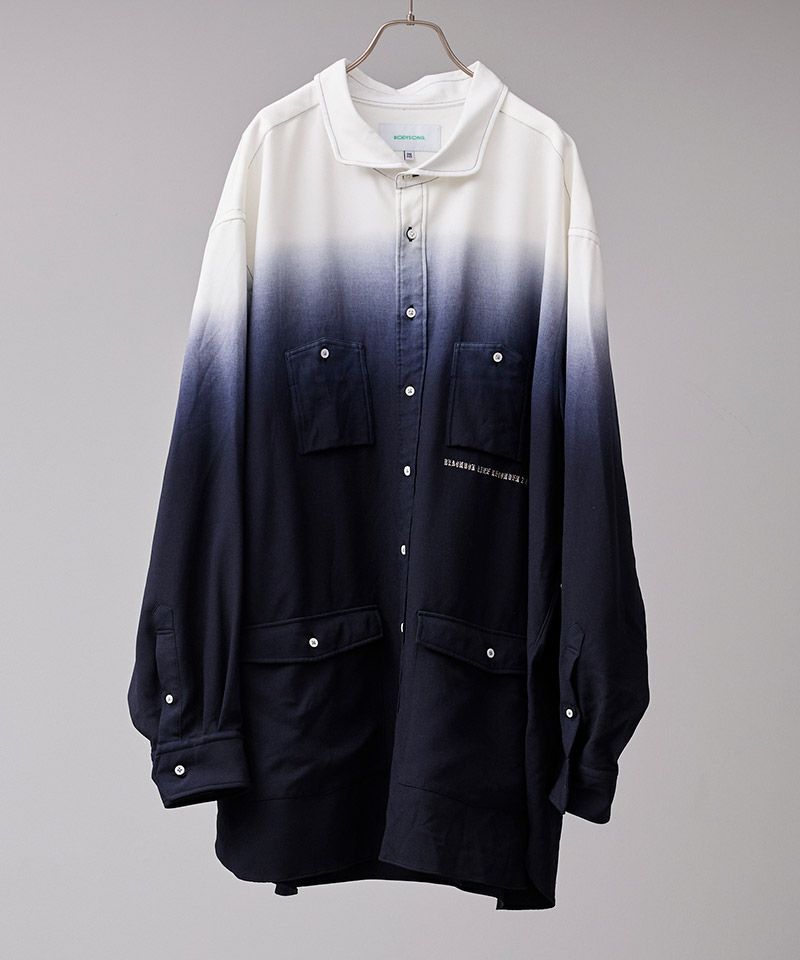 【BODYSONG.(ボディソング)】BEAUTIFUL GRADIENT DEFORMATION SHIRT シャツ(BS250110 ...