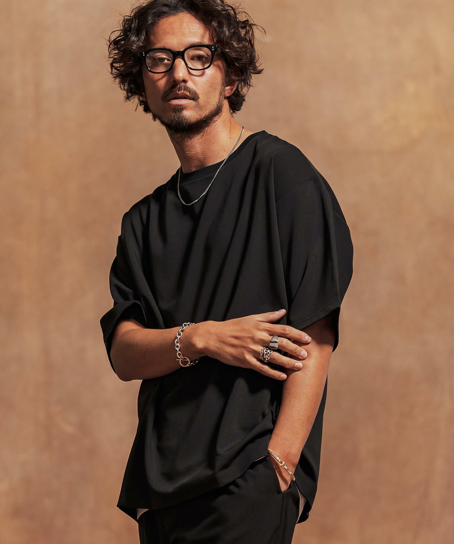 【Jih Nunc(ジーヌンク)】ストレッチ5分袖カットソー(JIH-R1084) | CAMBIO カンビオ