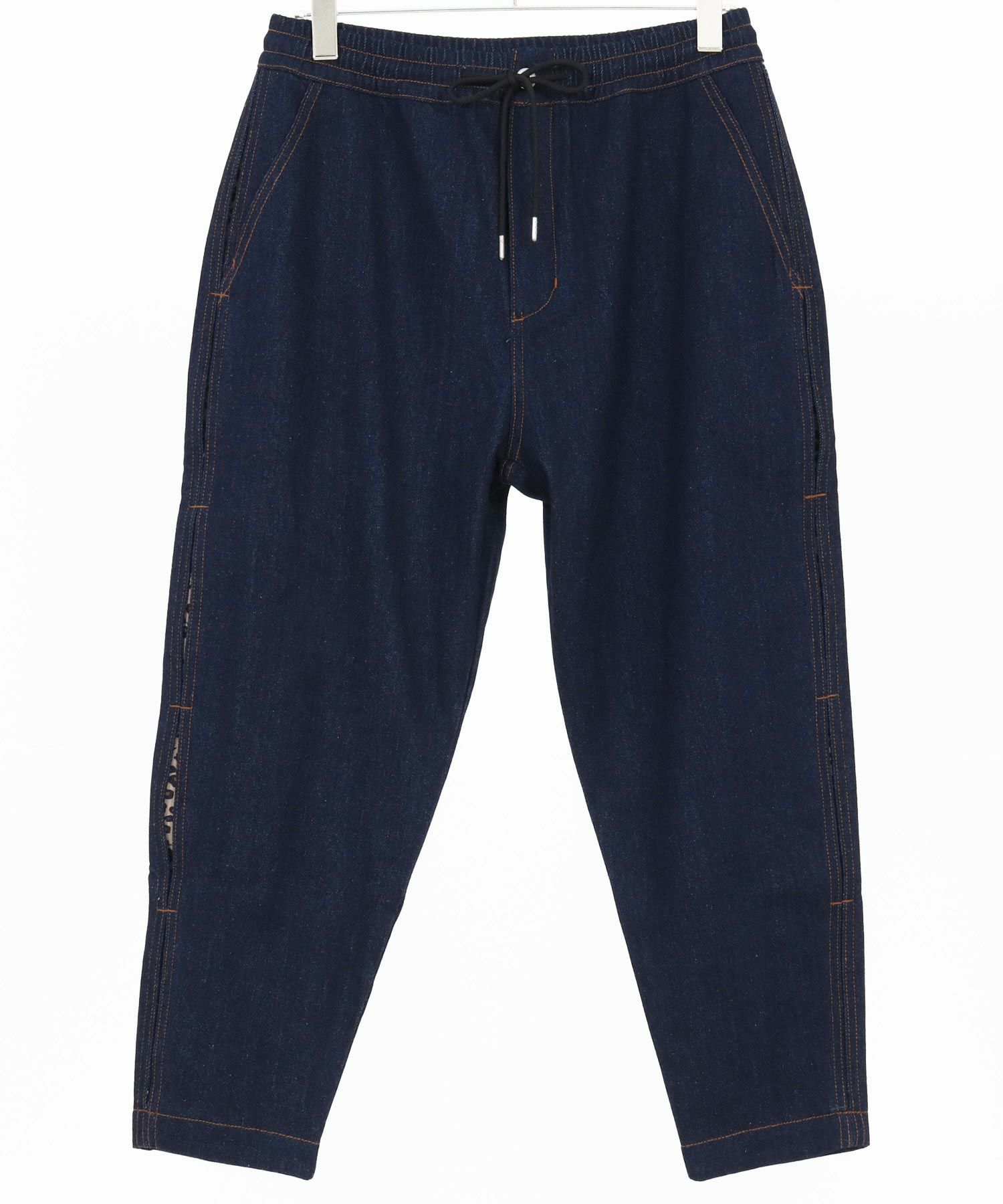 【CAMBIO(カンビオ)】レオパード柄サイドラインデニムテーパードパンツ(C10012) | CAMBIO カンビオ