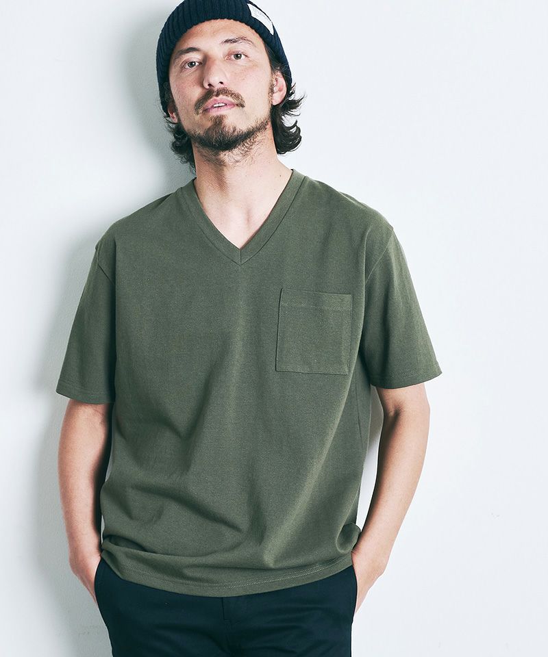 【Magine(マージン)】CTN OPEN END HEAVY V-N TEE S-S VネックTシャツ(2522-009) | CAMBIO カンビオ